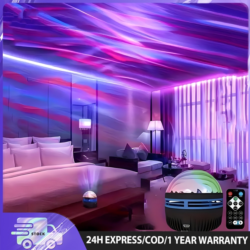 Romantic atmosphere lamp LED Aurora Projection Light Disco light Water ...