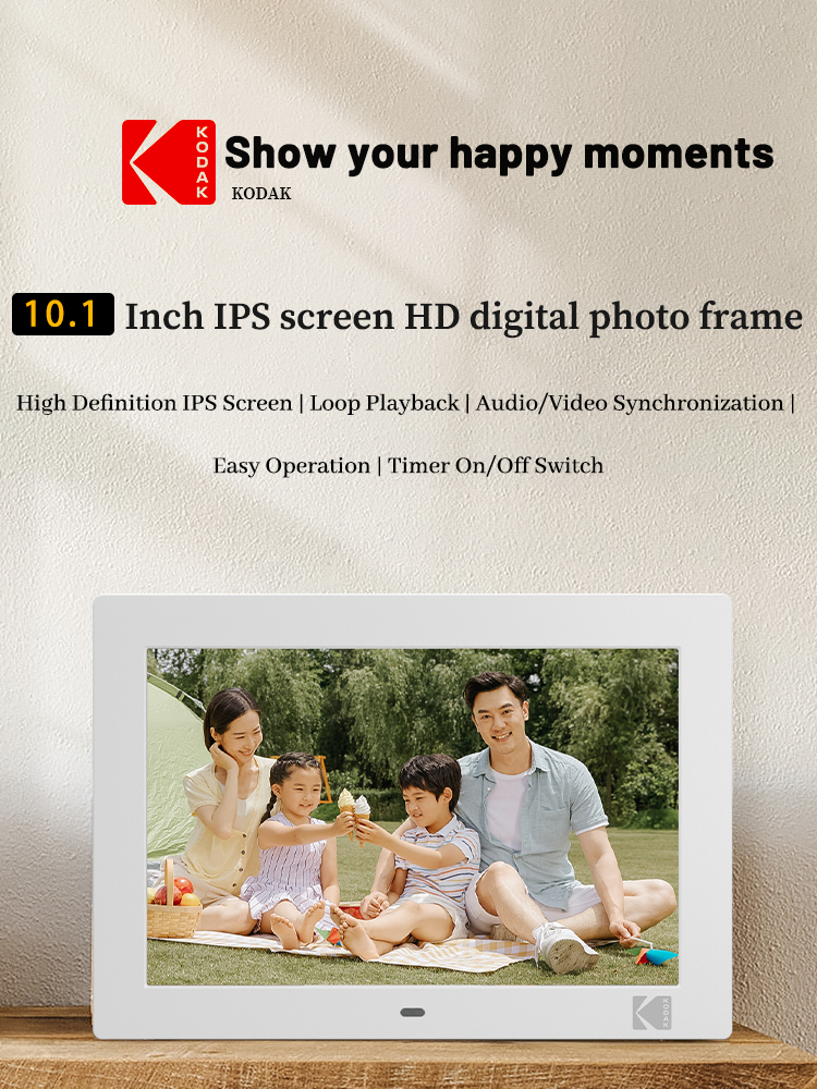 KODAK 1028C 10.1-inch Digital Photo Frame, 1280*800 IPS Screen, Remote ...