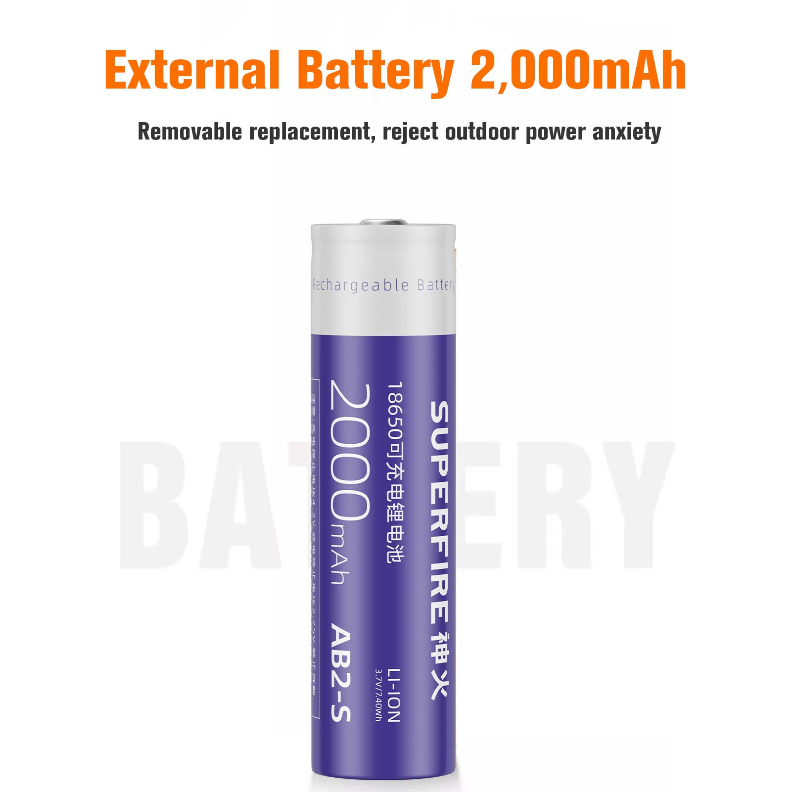 SUPERFIRE MI80 3W Super Bright LED Flashlight Use 18650 Battery Long ...