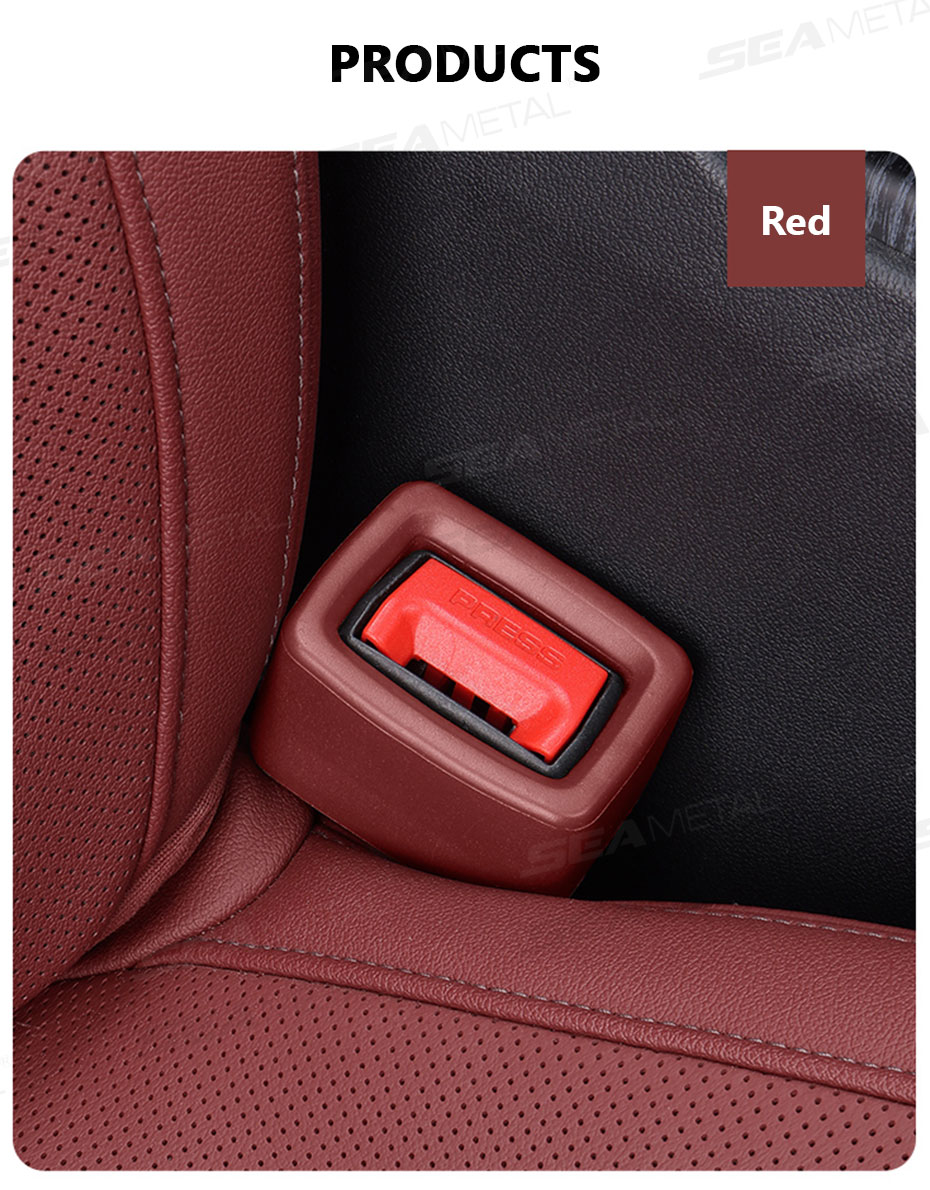 SEAMETAL Car Seat Belt Socket Protective Cover Silicone Anti Scratch ...