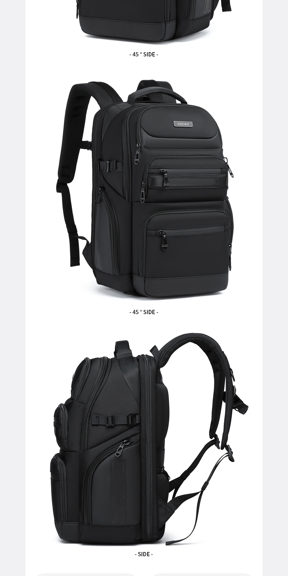 OZUKO Large Capacity Laptop Backpack Men Multifunction Waterproof ...