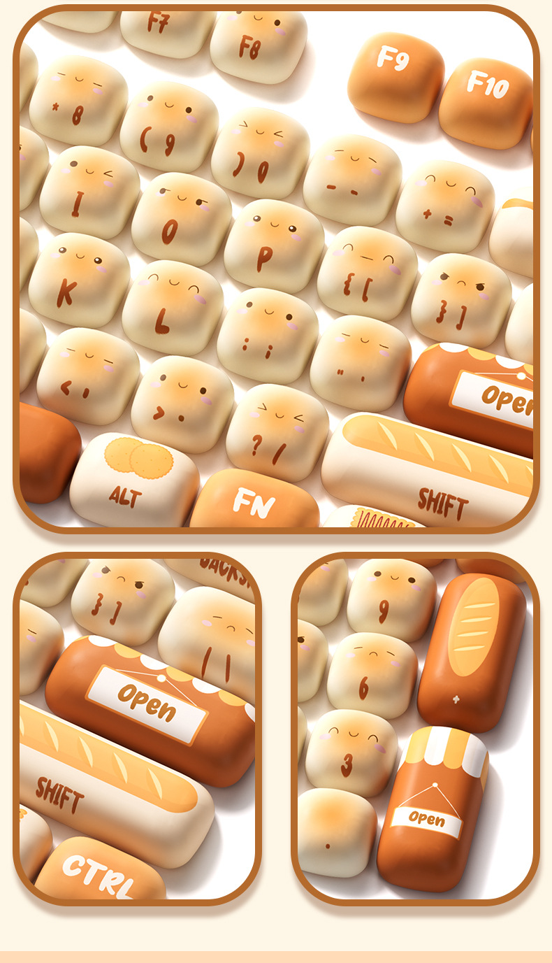Keycap AKKO Mantou Paradise Introduction MOG Bread Wonderland 138 ...