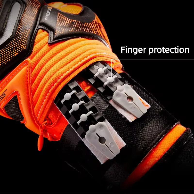 4MM Latex Goalkeeper Gloves Finger Protection Thickened Soccer Goalie ...