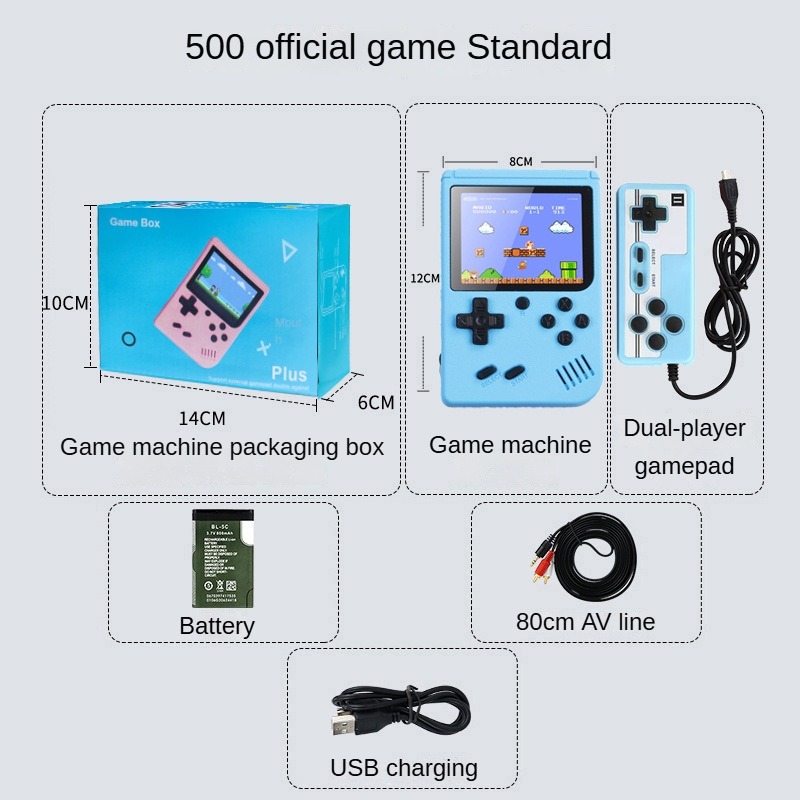 500 Games Macaron Gameboy /game Console/children's Game Console/FC Game ...