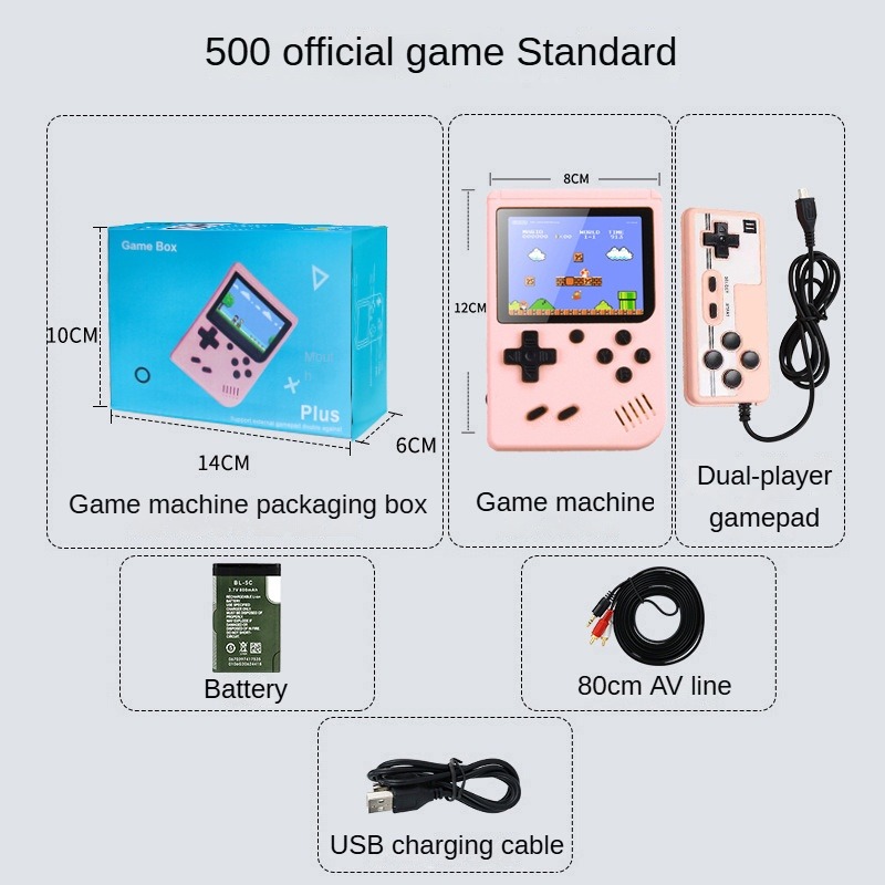 Portable Retro Mini Pocket Game 2Player Sup Game Box 500 in 1 Gameboy ...