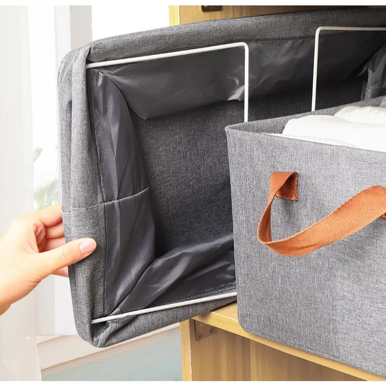 Large Foldable Iron Rack Clothes Dress Storage Box Waterproof Wear ...