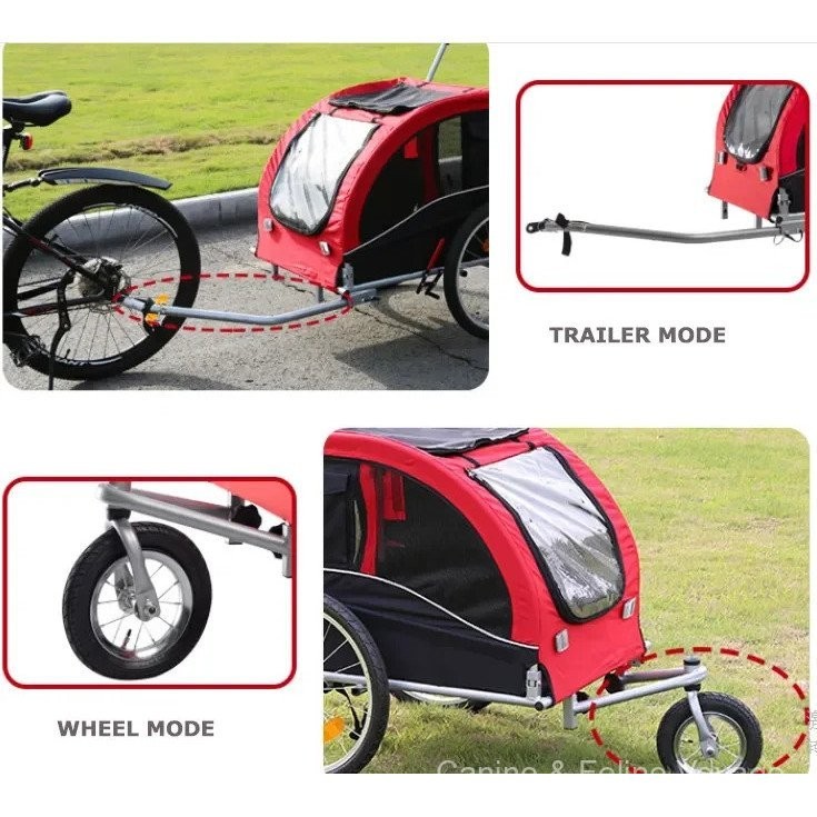2 In 1 Large Dog Bike Wagon A Pet Trailer that can connect a bike to a ...