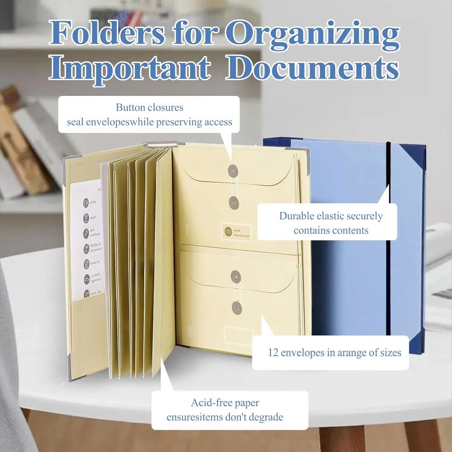 Xpmarket In Case I Go Missing Binder Accordion Storage Folder Folio ...