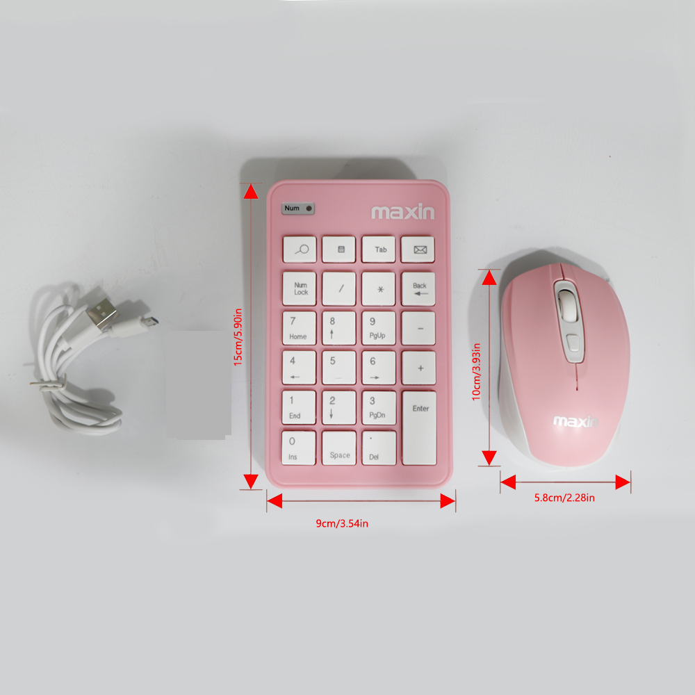 Wireless Numeric Keyboard, 23 Key Numeric Keyboard,Mini 2.4G Portable ...