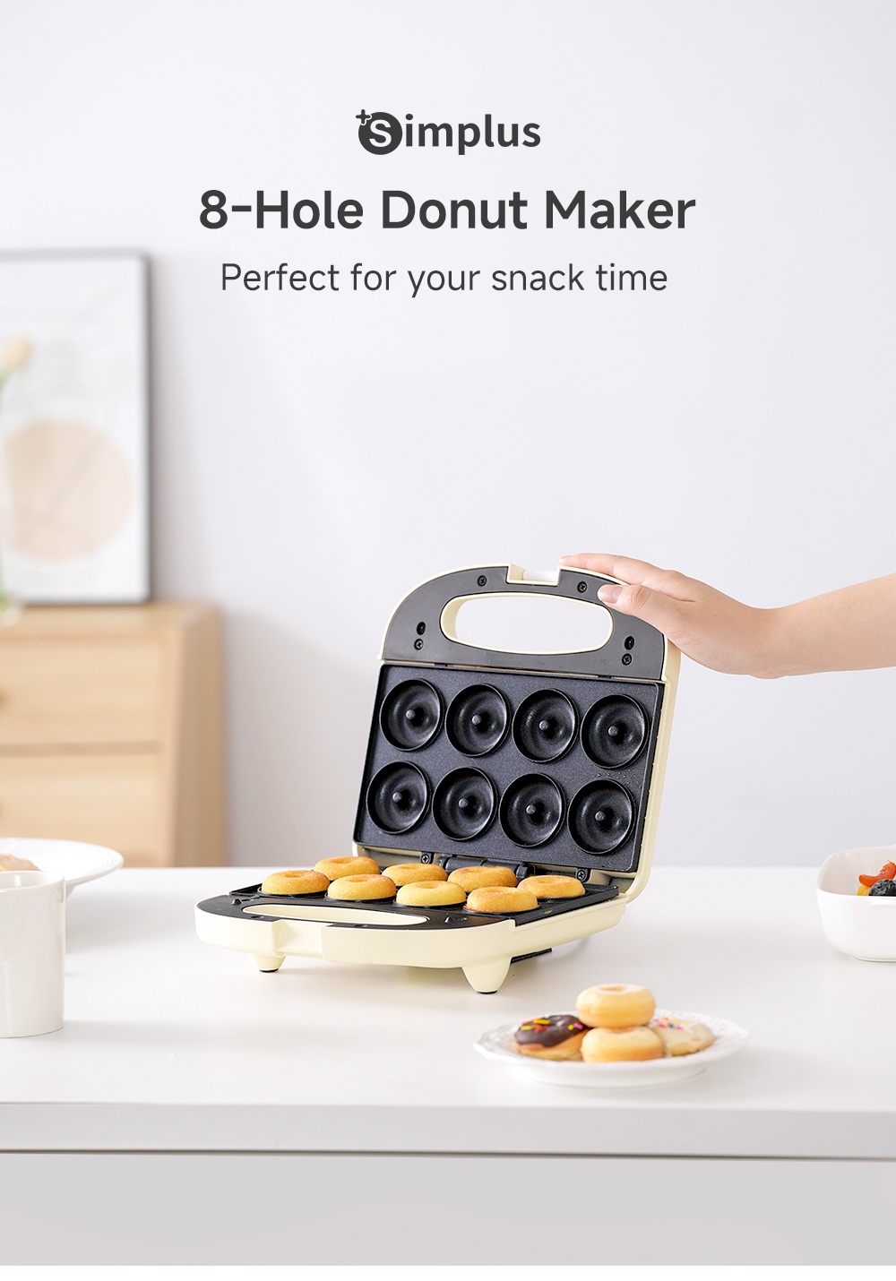 Simplus Donut Maker Waffle Maker Sandwich Maker Breakfast Machine Dual ...