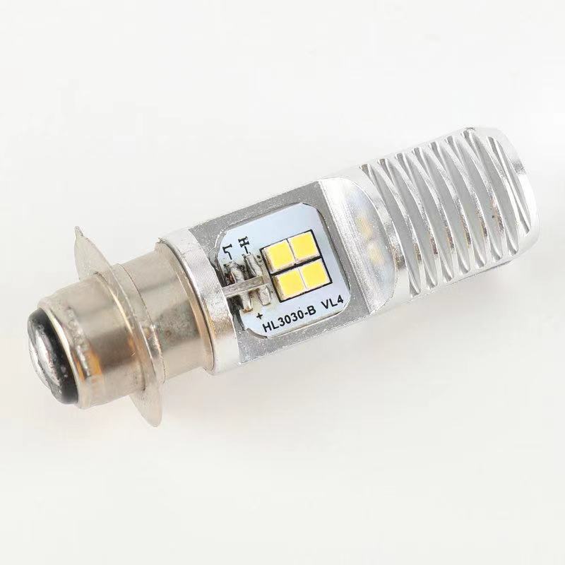 Motorcycle LED headlight bulb T19 P15D H6 white/golden yellow mio125 ...