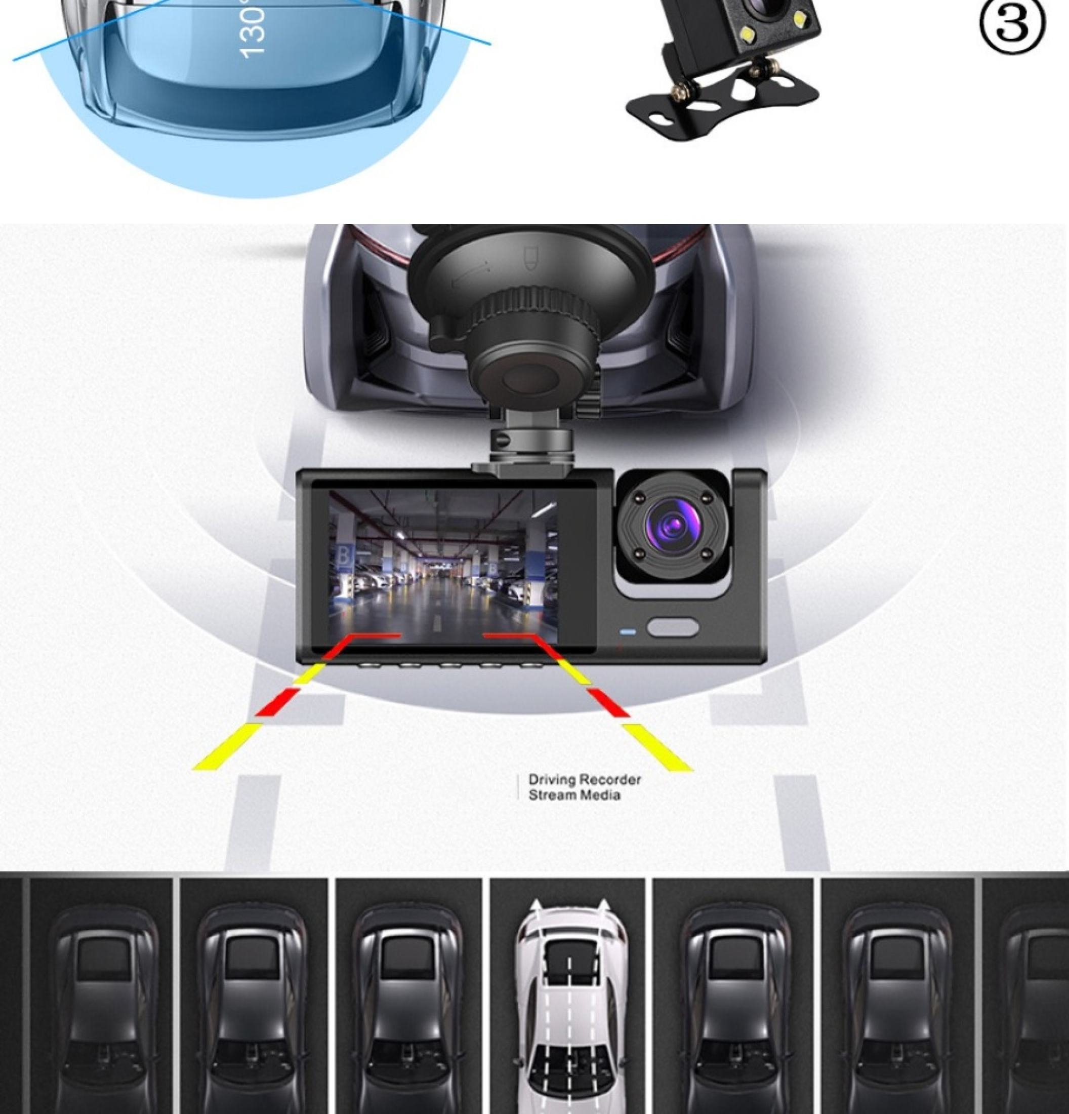 Car Dash Cam Front And Back Camera 1080P HD Night Vision Car Dashcam ...