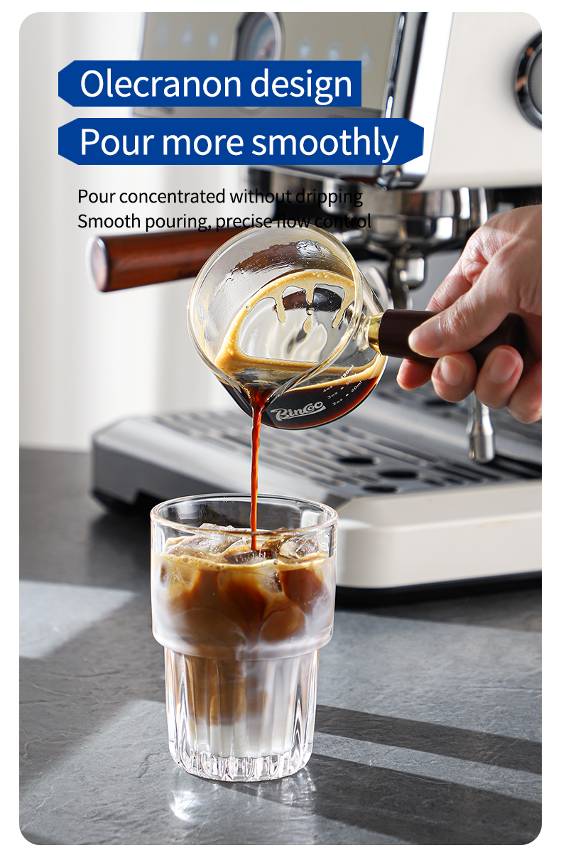 BINCOO Espresso Extraction Mug with Scale Glass Measuring Cup Espresso ...