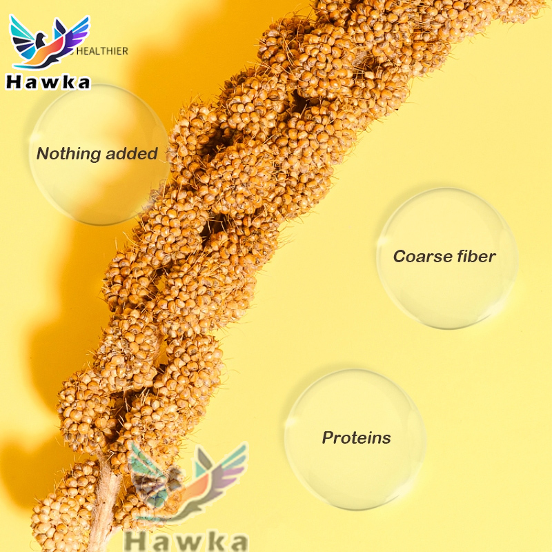 250g Parrot bird spray millet Natural grain ears with shells Yellow ...