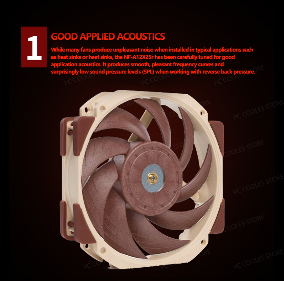 Noctua NF-A12X25r PWM 120mm Computer Case Cooling Fan SSO2 Bearing 4PIN ...