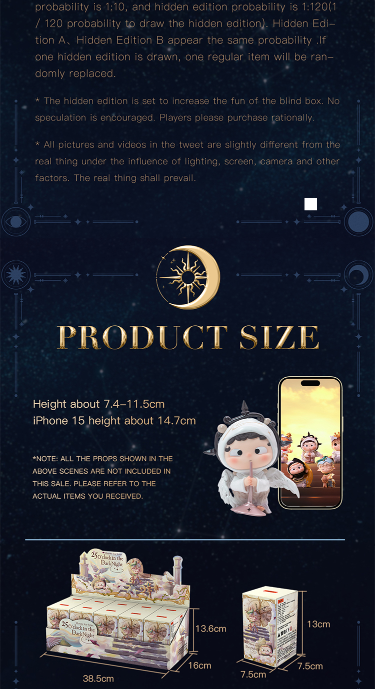 Heyone Star Series-25 O'clock In The Dark Night Mystery Box Blind Box ...