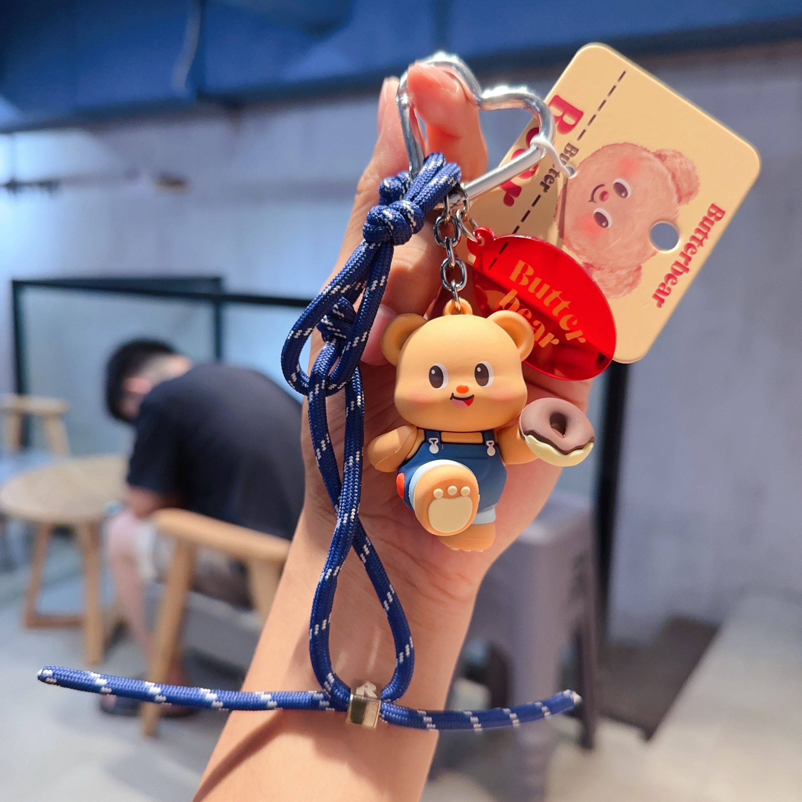 Authentic Butter Bear Keychain Mischievous Cool Pants Bear Keychain ...
