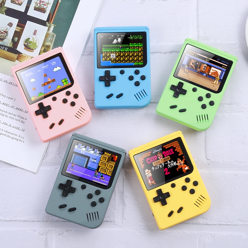 Dual Players 500 Games Handheld Game Console TV Output Rechargeable ...