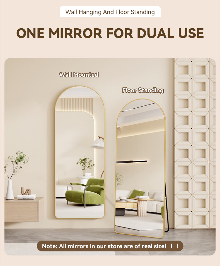 MOK Mirror 120-180cm Full-length mirror Whole Body Mirror Floor-to ...