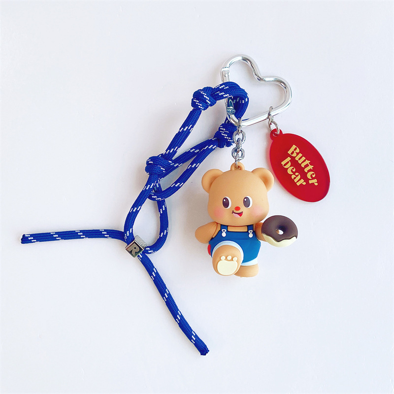 Authentic Butter Bear Keychain Mischievous Cool Pants Bear Keychain ...