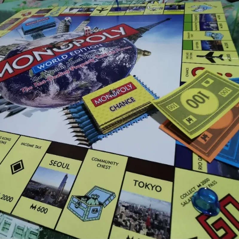 Kids Monopoly Board Game Toys Family game Real Estate Tycoon Global ...