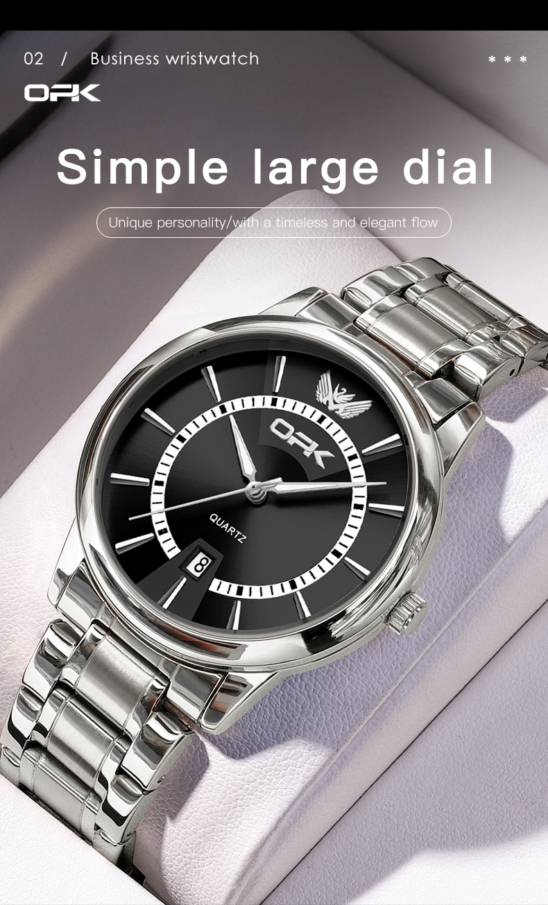 OPK Watch For Men Water Proof Original With Box Stainless Steel Strap ...