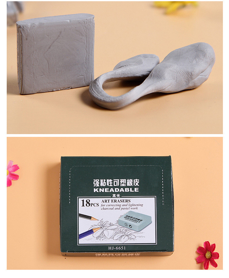 Kneaded Rubber Erasers Gray Blend Shade Smooth Correct and Brighten ...