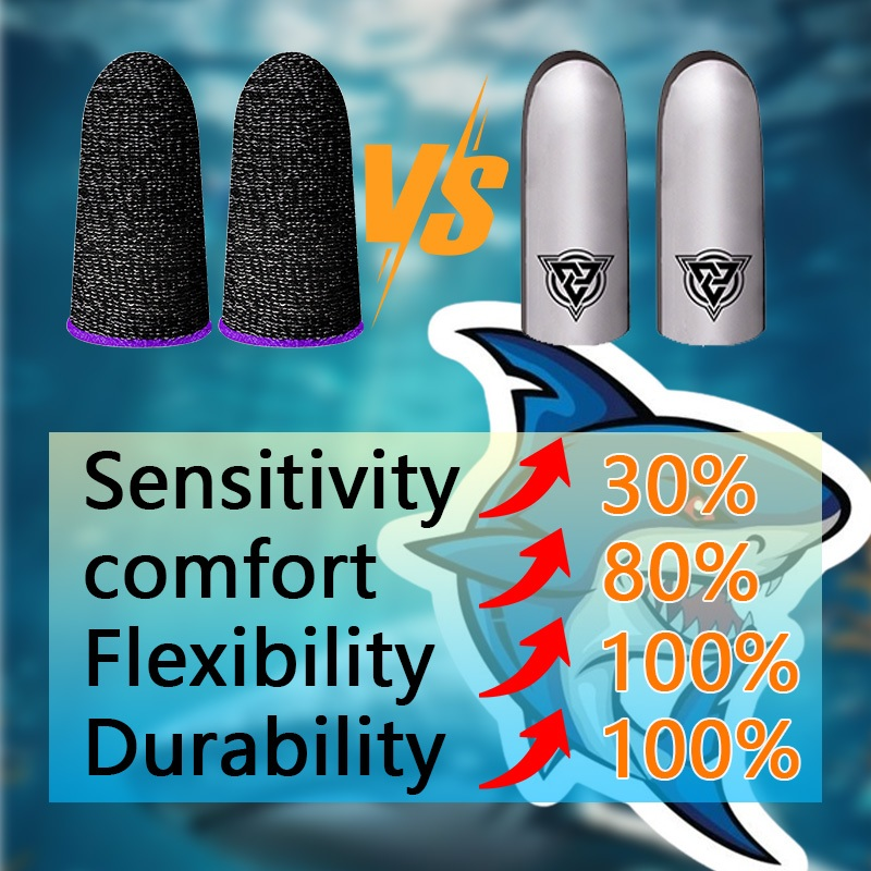 HY Fly Shark Gaming Finger Sleeve Mobile Game Gloves for PUBG ...
