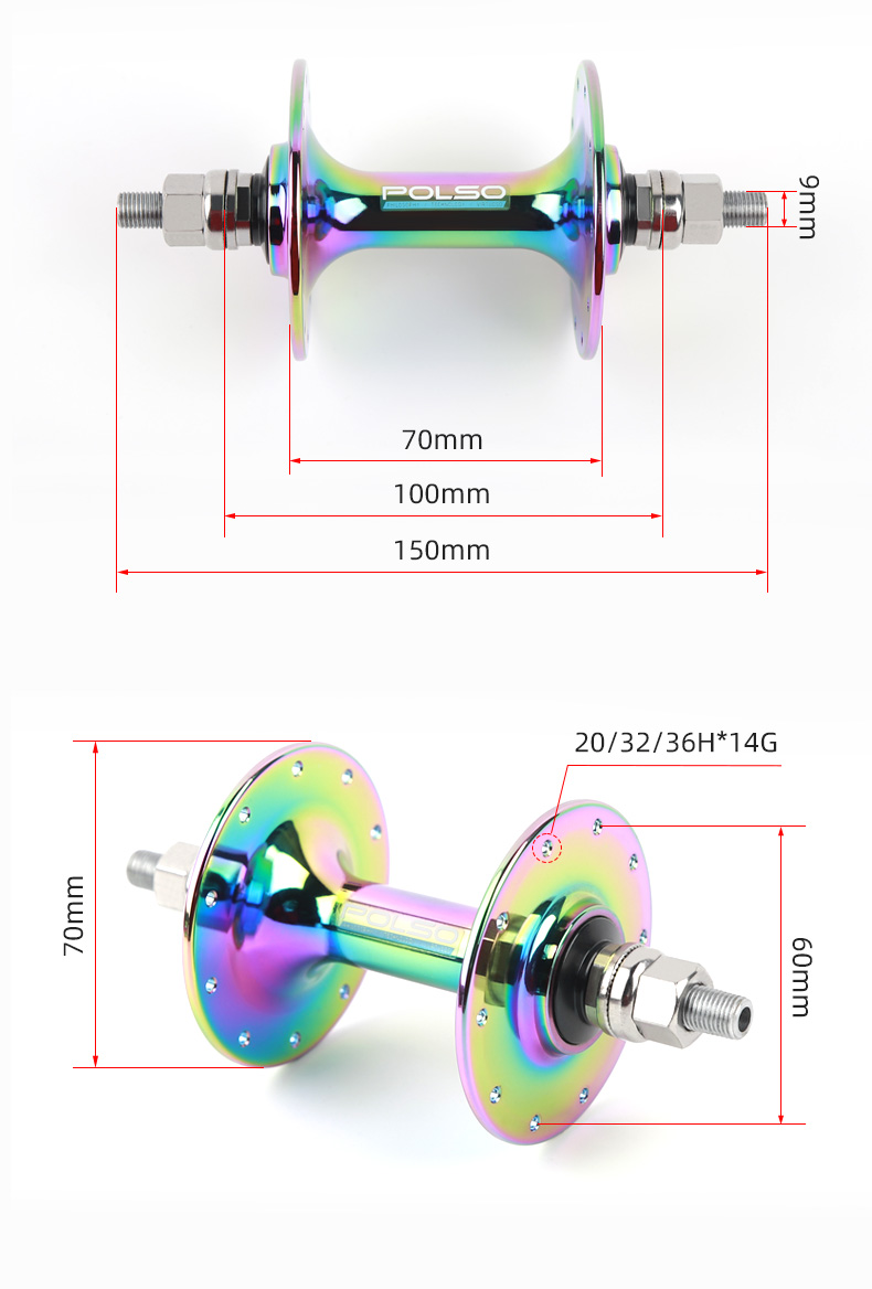 POLSO FH001 Fixed Gear Bike Hub 20H 24H 28H 32H 36H Track Cycling Hubs ...