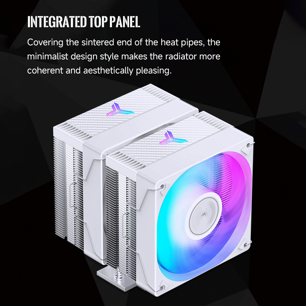 Jonsbo CR-3000E CPU Cooler Black / White Color Auto 6 Heat Pipes Dual ...