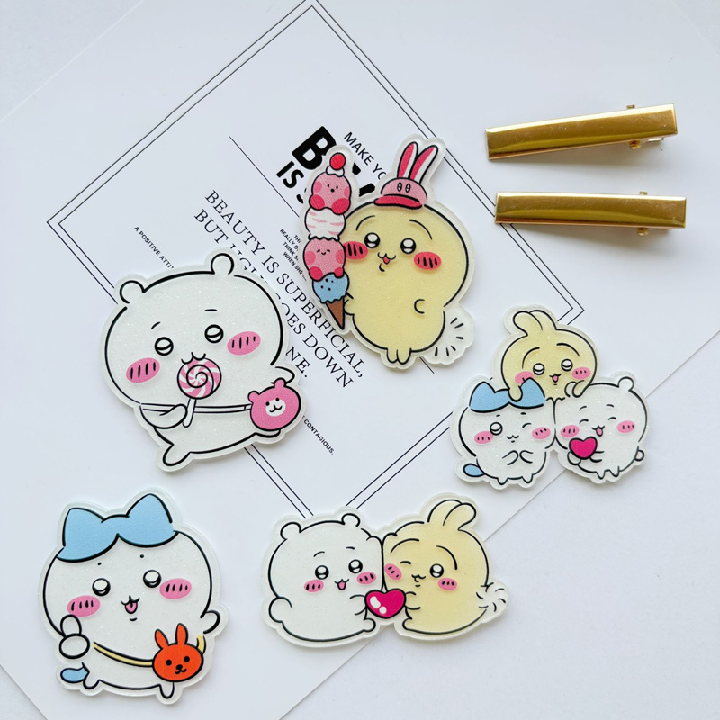 Cute Cartoon Hair Clip Girl Bangs Clip Acrylic Hair Accessory Chiikawa ...