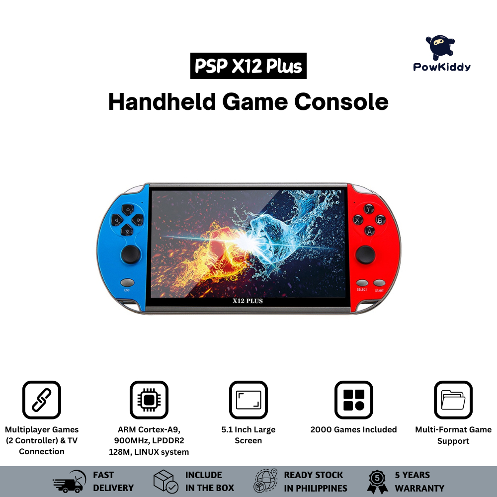 PSP X7S handheld game console 7-inch high-definition large screen dual ...
