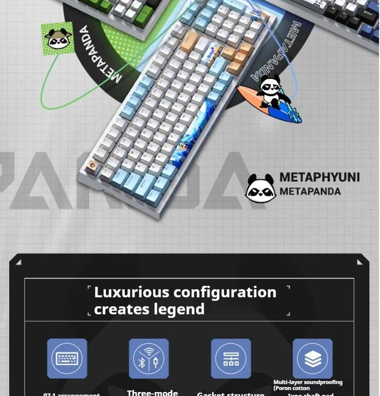 Metaphyuni PD98 98 key with wireless Bluetooth USB three-mode custom ...