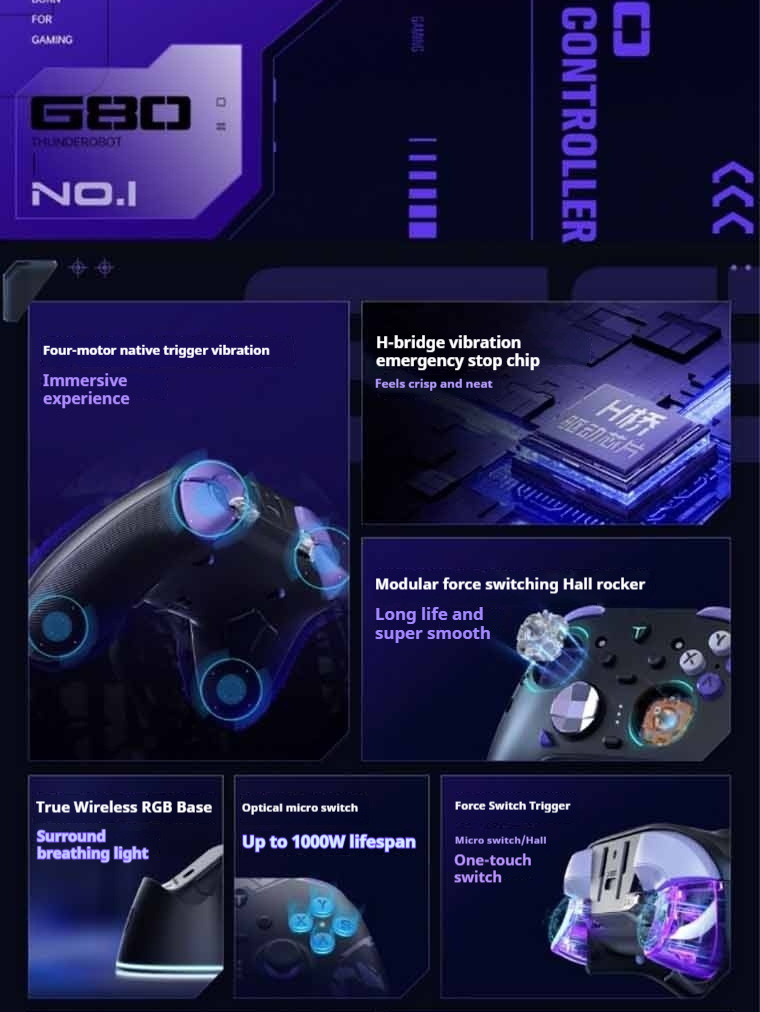 THUNDEROBOT G80 three mode elite game handle, four motor original ...