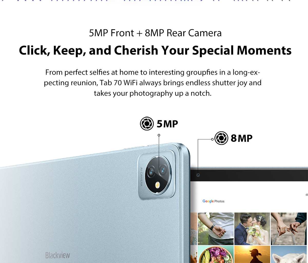 Blackview Tab 70 Wifi Android 14 Tablet 10.1'' / 8GB RAM(4GB RAM+4GB ...
