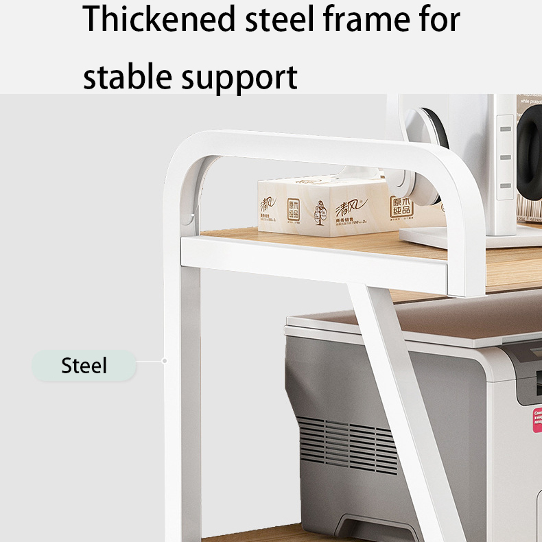 LEHOME Office Storage Rack With wheel 3/4Layers PC case Rack printer ...