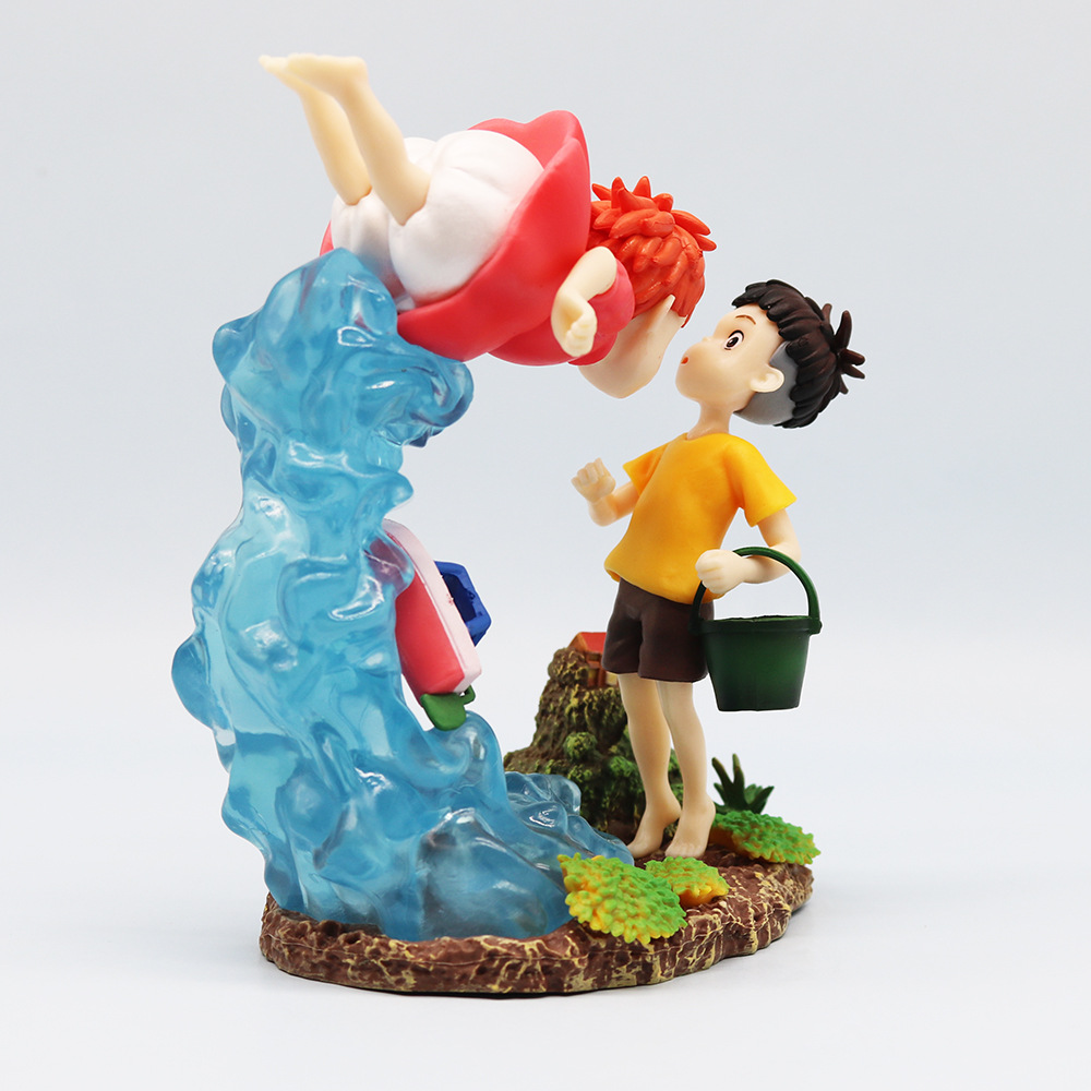 14cm Miyazaki Hayao Anime Ponyo on the Cliff Action Figure Goldfish ...