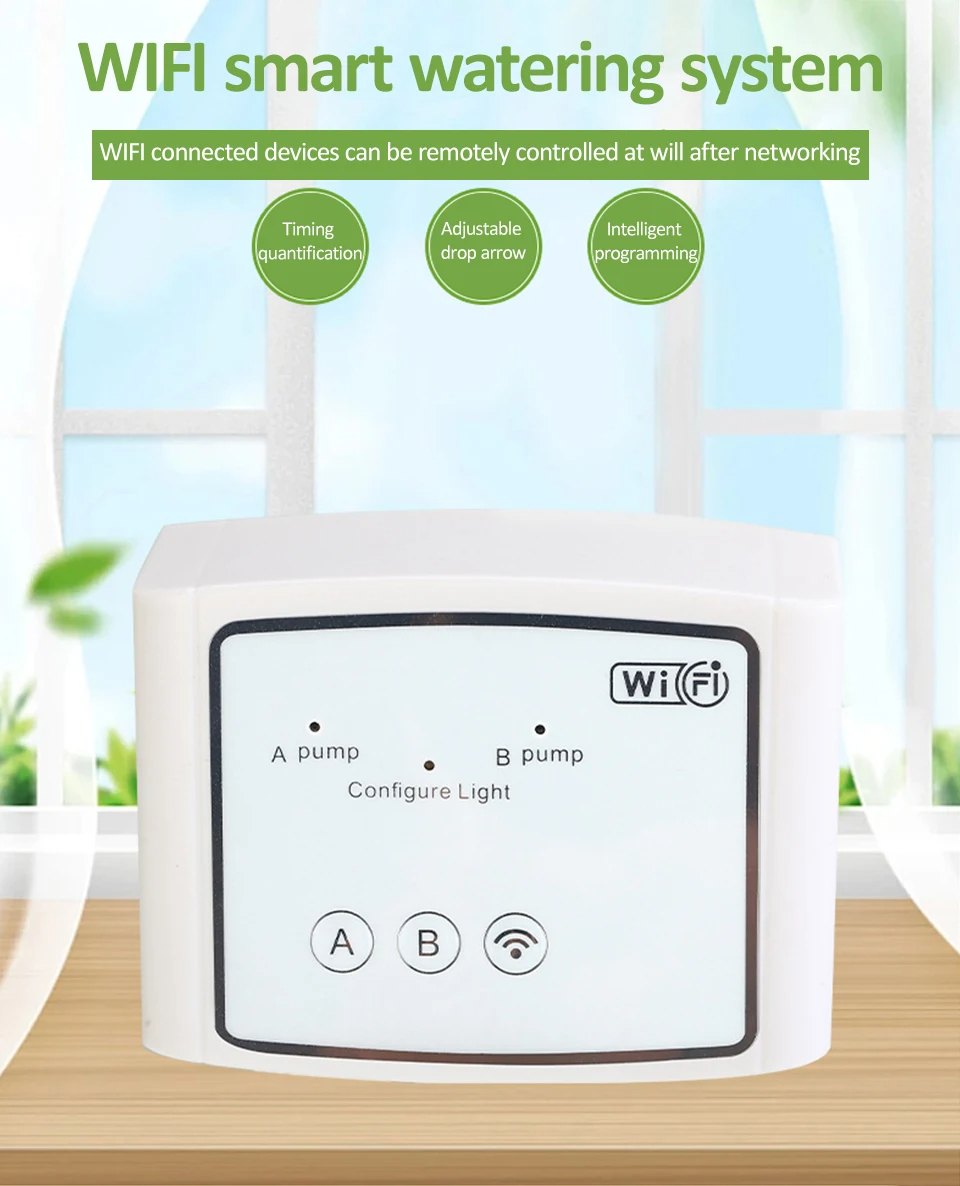 WIFI Control Intelligent Irrigation System Dual Pump Timer Automatic ...