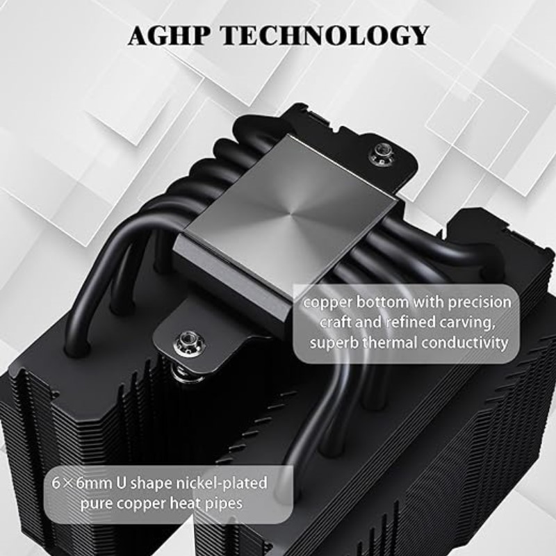 Thermalright PA120 Mini Black CPU Radiator Air Cooler 6 Heat Pipes ...