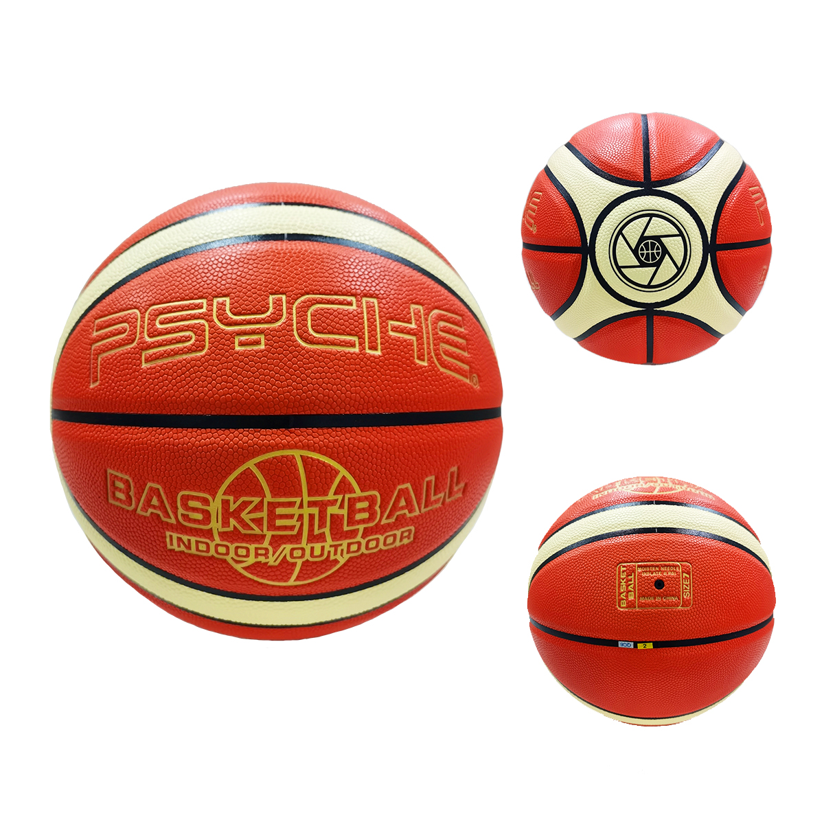 PSYCHE Original Basketball Ball Size 7 PU Outdoor Indoor (with Free Pin ...