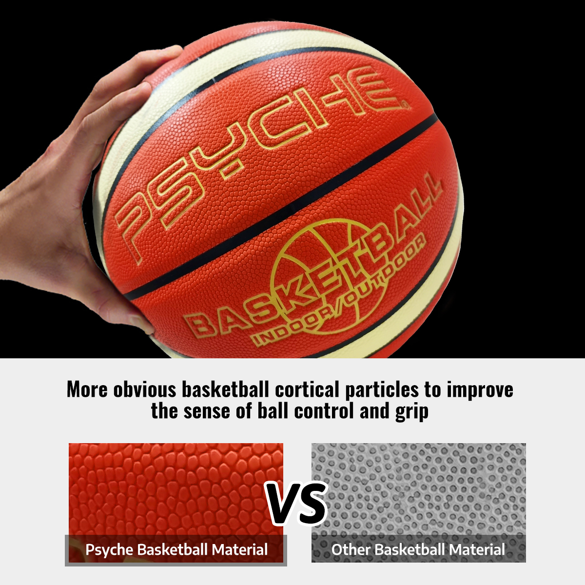 PSYCHE Original Basketball Ball Size 7 PU Outdoor Indoor (with Free Pin ...