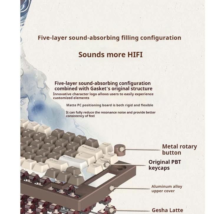 SKN QingNiao 75 81-key Mechanical keyboard Wireless 3-mode aluminum blob Custom Gasket ...