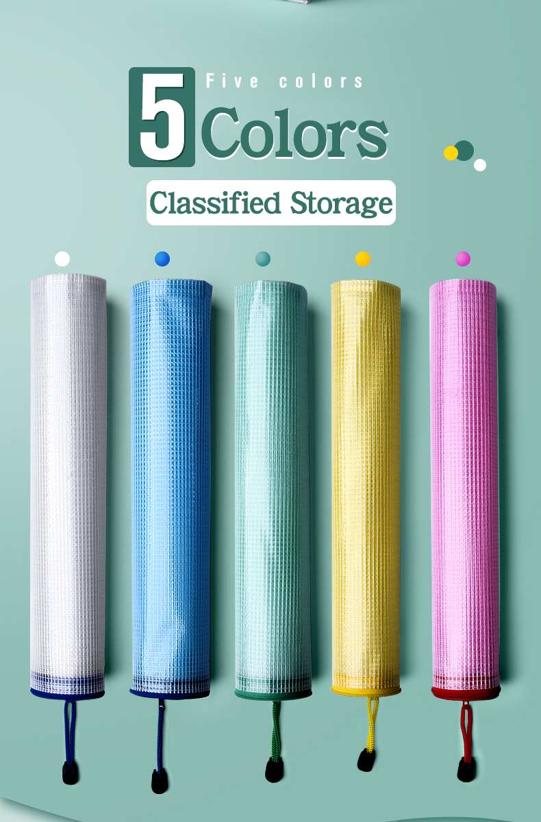 10PCS Zipper Grid Bag A3 A4 A5 Transparent File Bag for Students ...