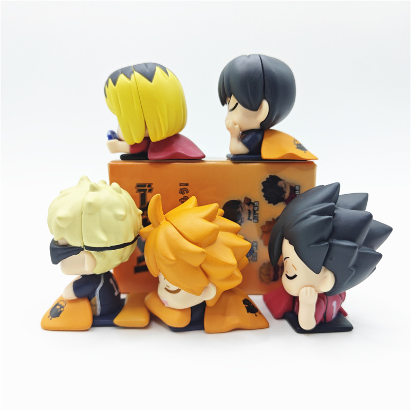 5Pcs/Set 4-5cm Anime Haikyuu!! Sleep Doll Kozume Kenma Hinata Shoyo ...