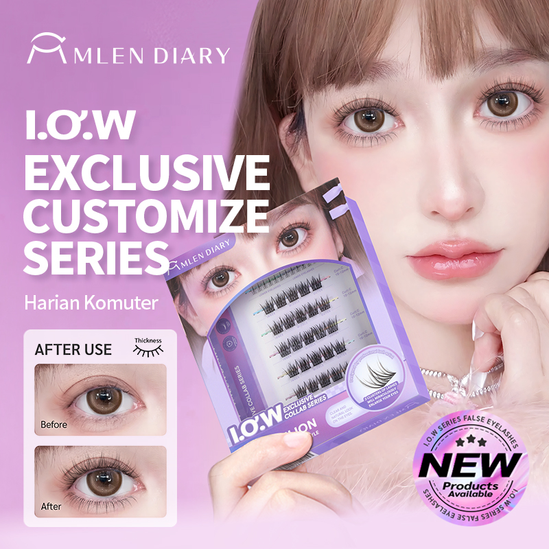 MLEN DIARY False Eyelashes High-capacity Natural Wispy Cluster Lashes ...