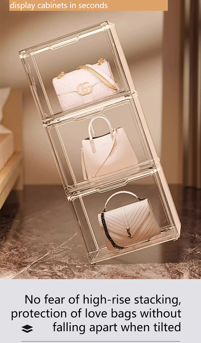 Transparent Acrylic Bag Organizer Box For Storage Cabinet Labubu ...