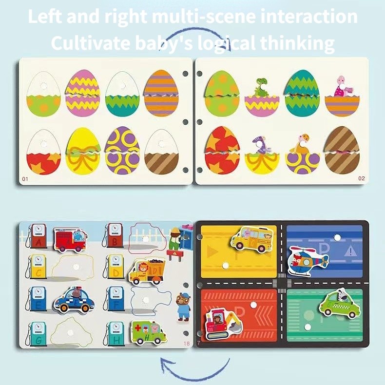 Baby 30/14 Pages Sticker Game Busy Book For Toddler Kids Activity Book ...