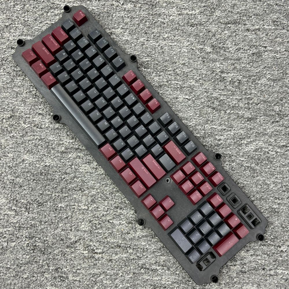 104 Key Keycap Set, Custom Keycaps, Moa Profile, Color Blocking Design, Comfortable Mood Theme ...