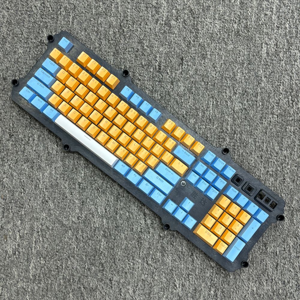 104 Key Keycap Set, Custom Keycaps, Moa Profile, Color Blocking Design, Comfortable Mood Theme ...