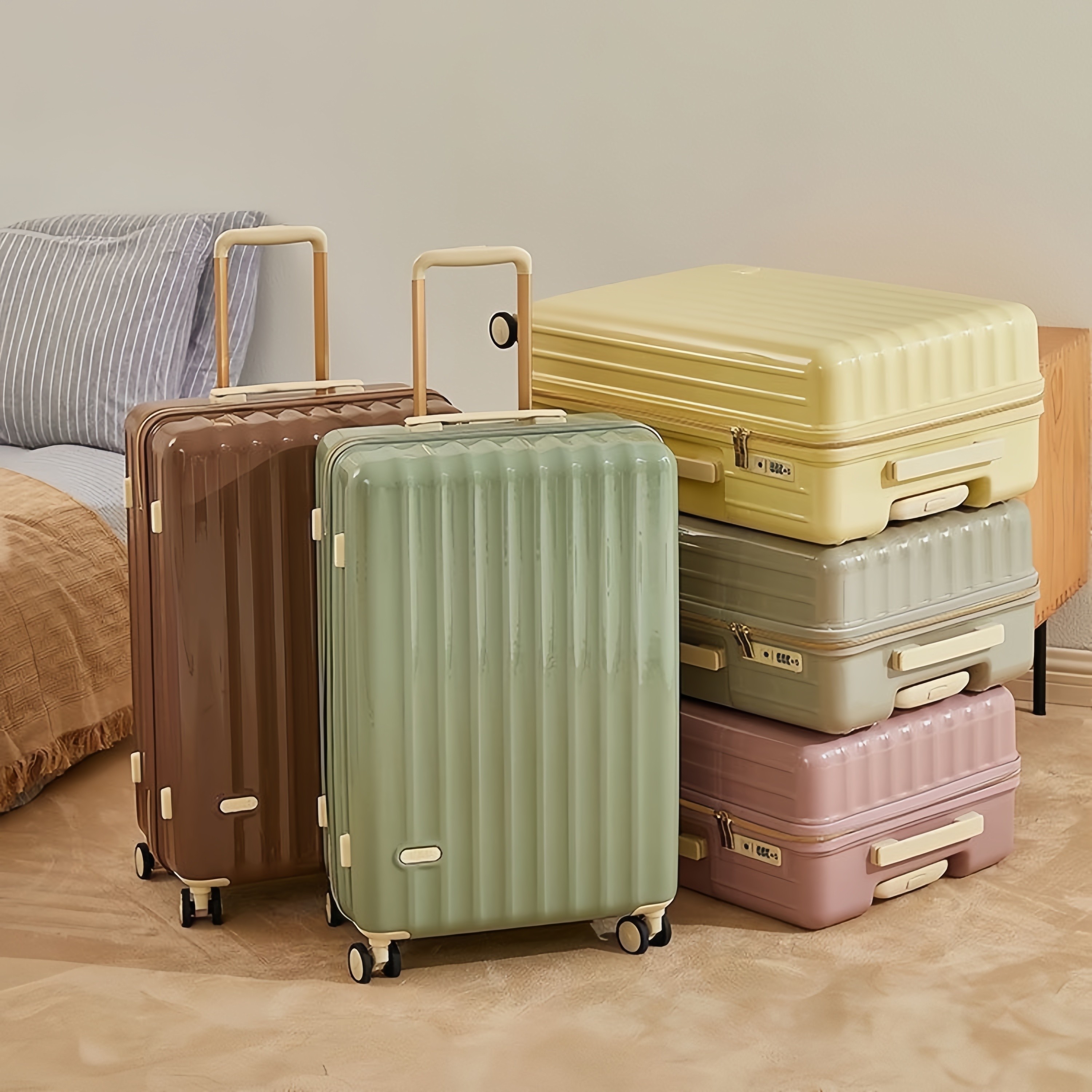 Owls 20/24/28 Inch Japanese Style Suitcase Luggage Double Zipper ...
